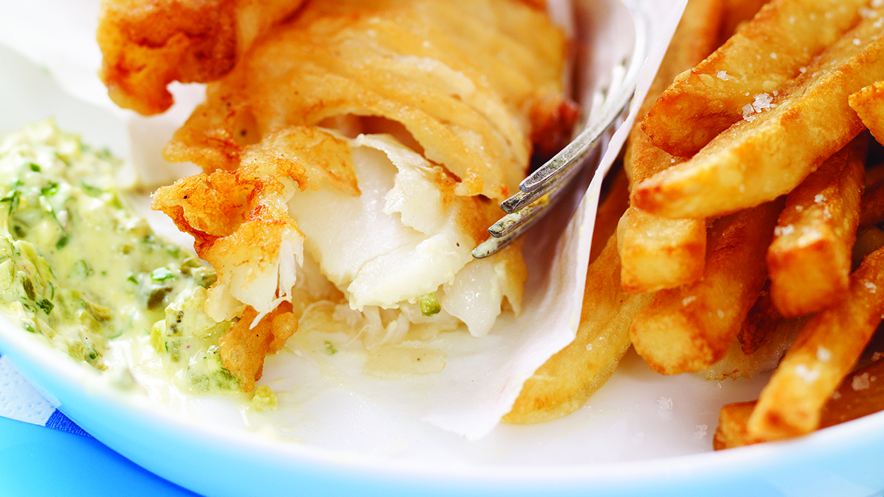 Recette De Poisson Et Frites Barramundi En Croûte De Semoule De Maïs